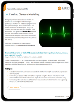 Cardiac Characterization | Axion Biosystems